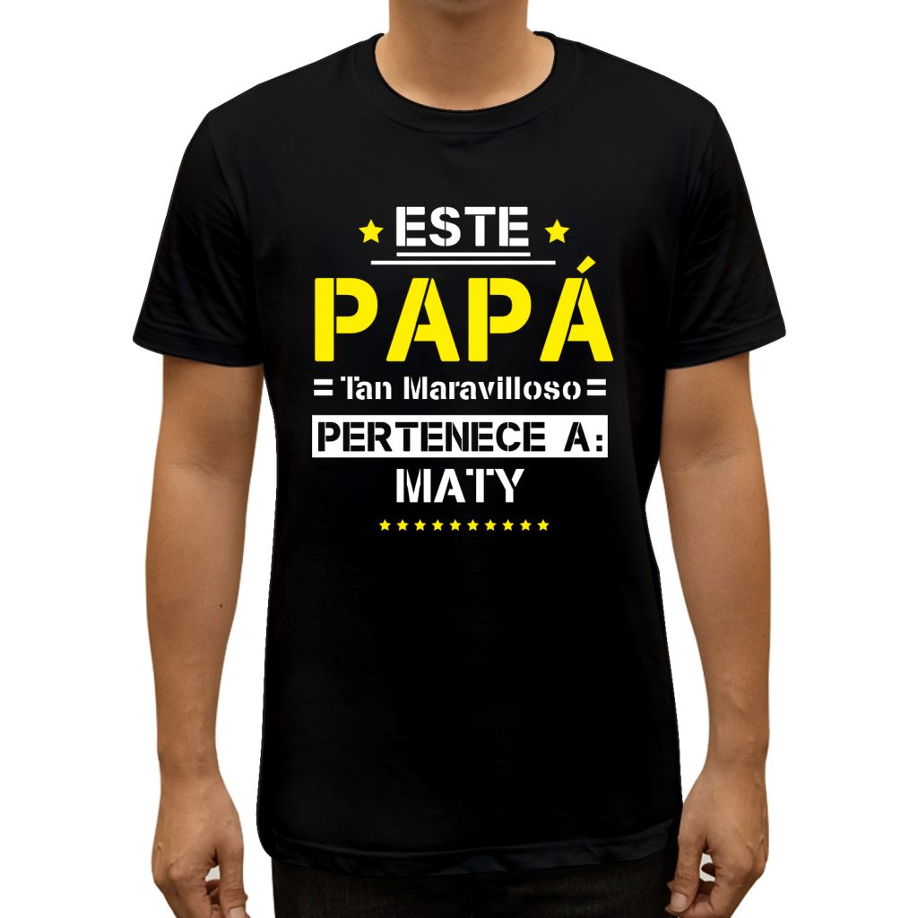 Playera Papá Maravilloso, personalizable - 1WEN! Diseños Originales